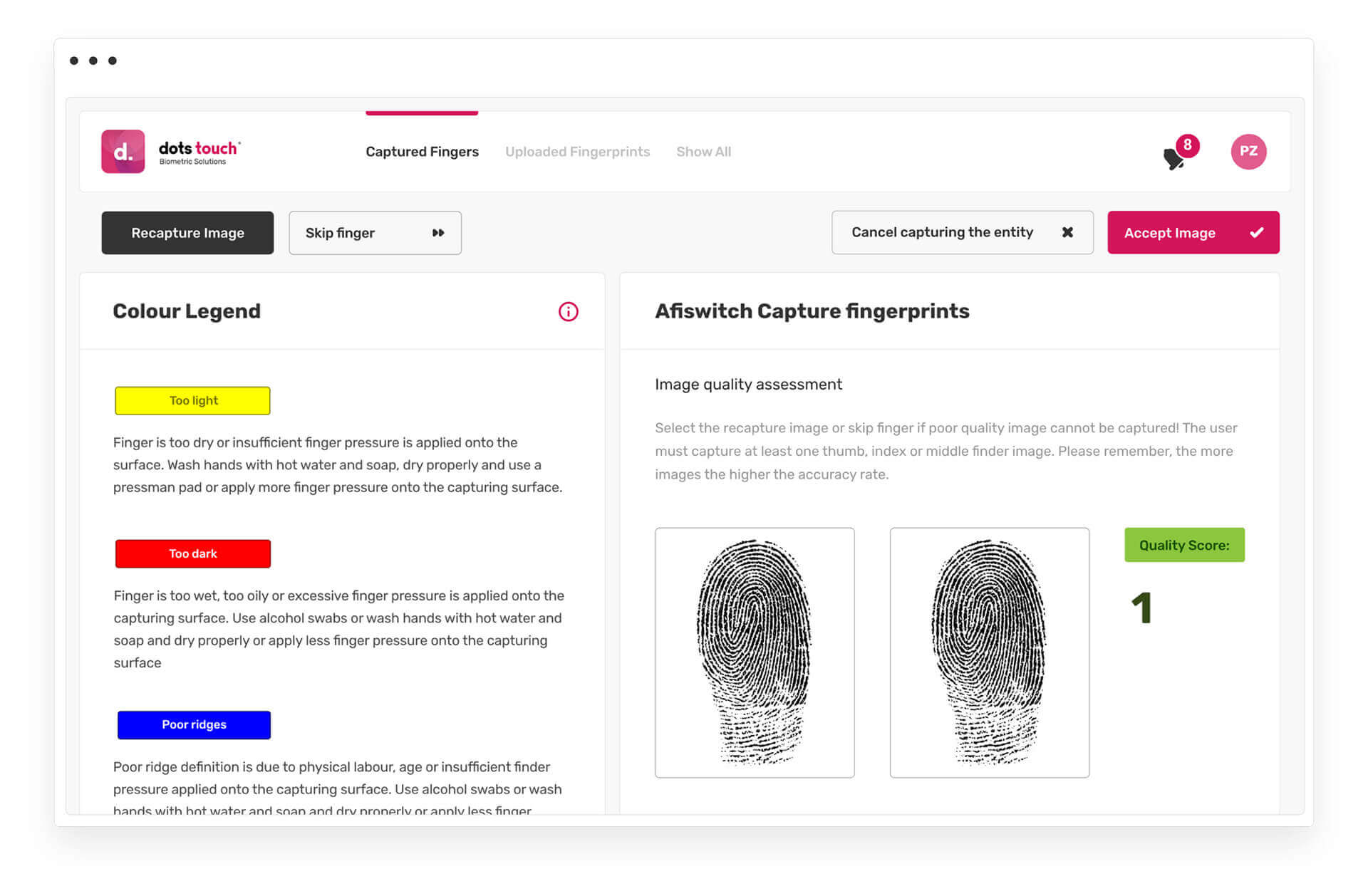 Fingerprint Capturing Solutions • Dots Africa
